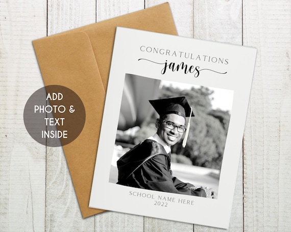 Custom Photo Graduation Card Class of 2022 Card Personalized | Etsy