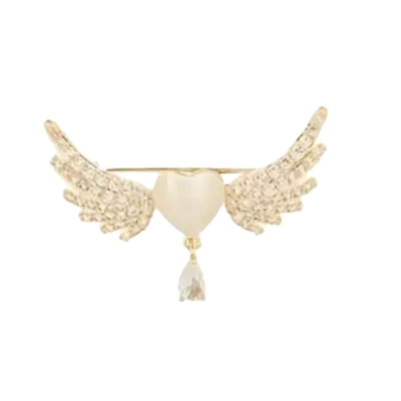 Heart Angel Wings Brooch - Etsy UK