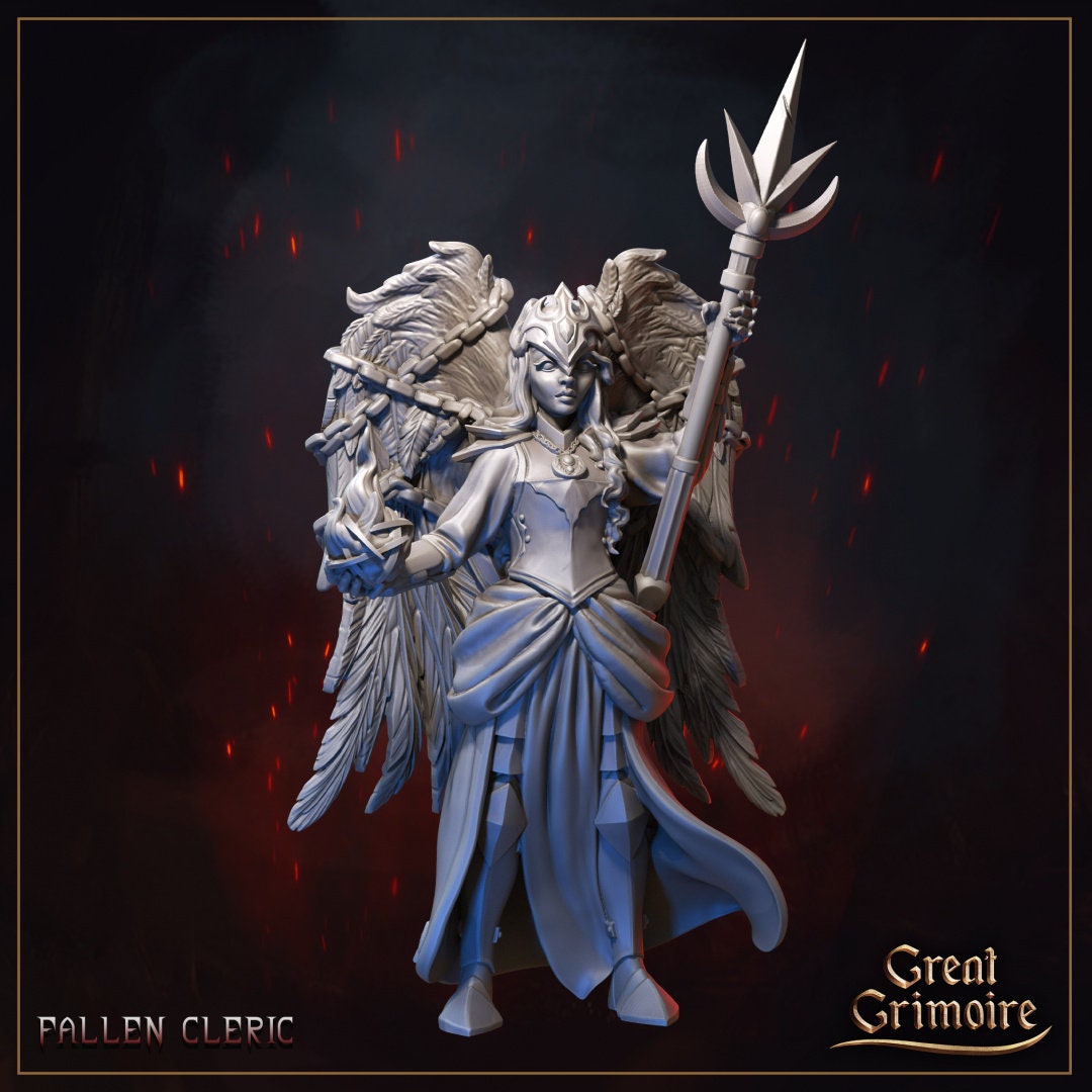 Aveline, the Fallen Cleric | Great Grimoire | 3D Print | Ready to Paint ...