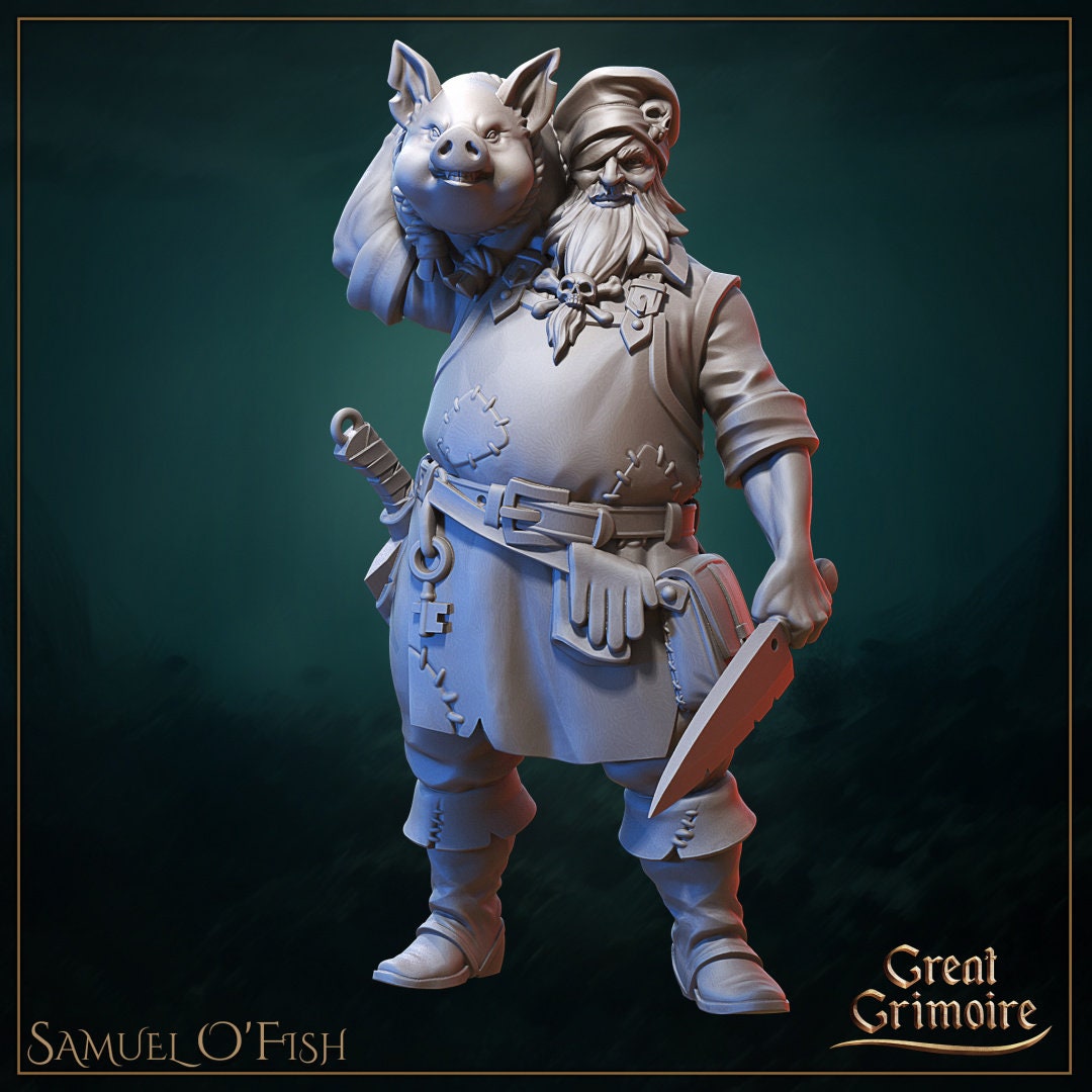 Samuel O'fish | Great Grimoire | 3D Print | Ready to Paint - Etsy