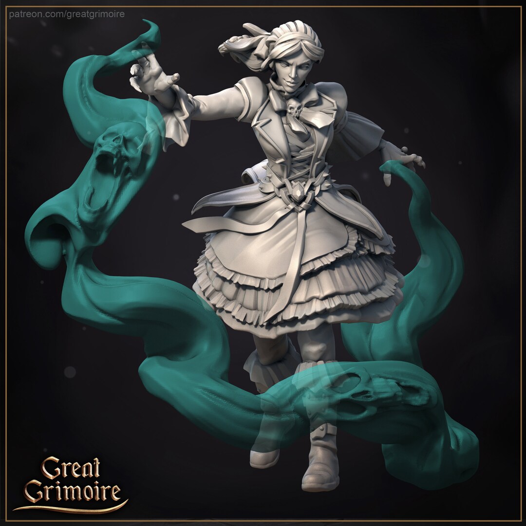 Necromancer Apprentice | Great Grimoire | 3D Print | Ready to Paint - Etsy