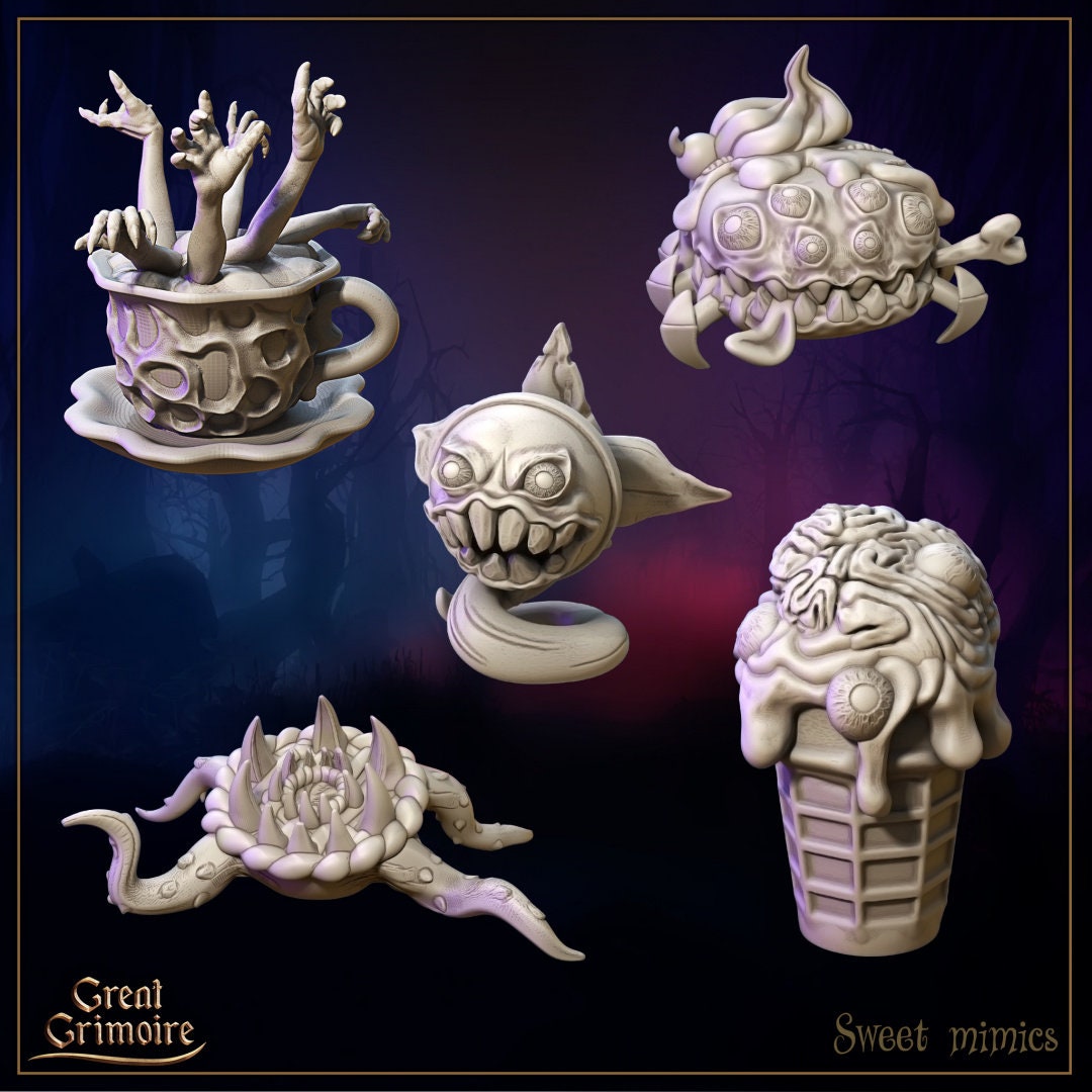 Sweet Mimics | Great Grimoire | 3D Print | Ready to Paint - Etsy
