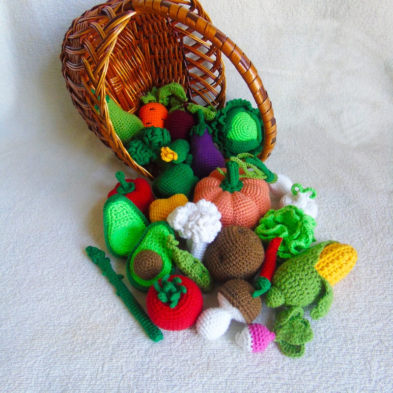 Knitted Vegetables - Etsy UK