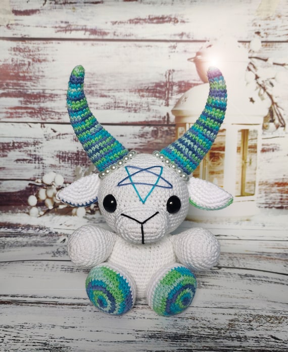 Baphomet Knitted Baphomet Plush Gothic Toy Creepy - Etsy