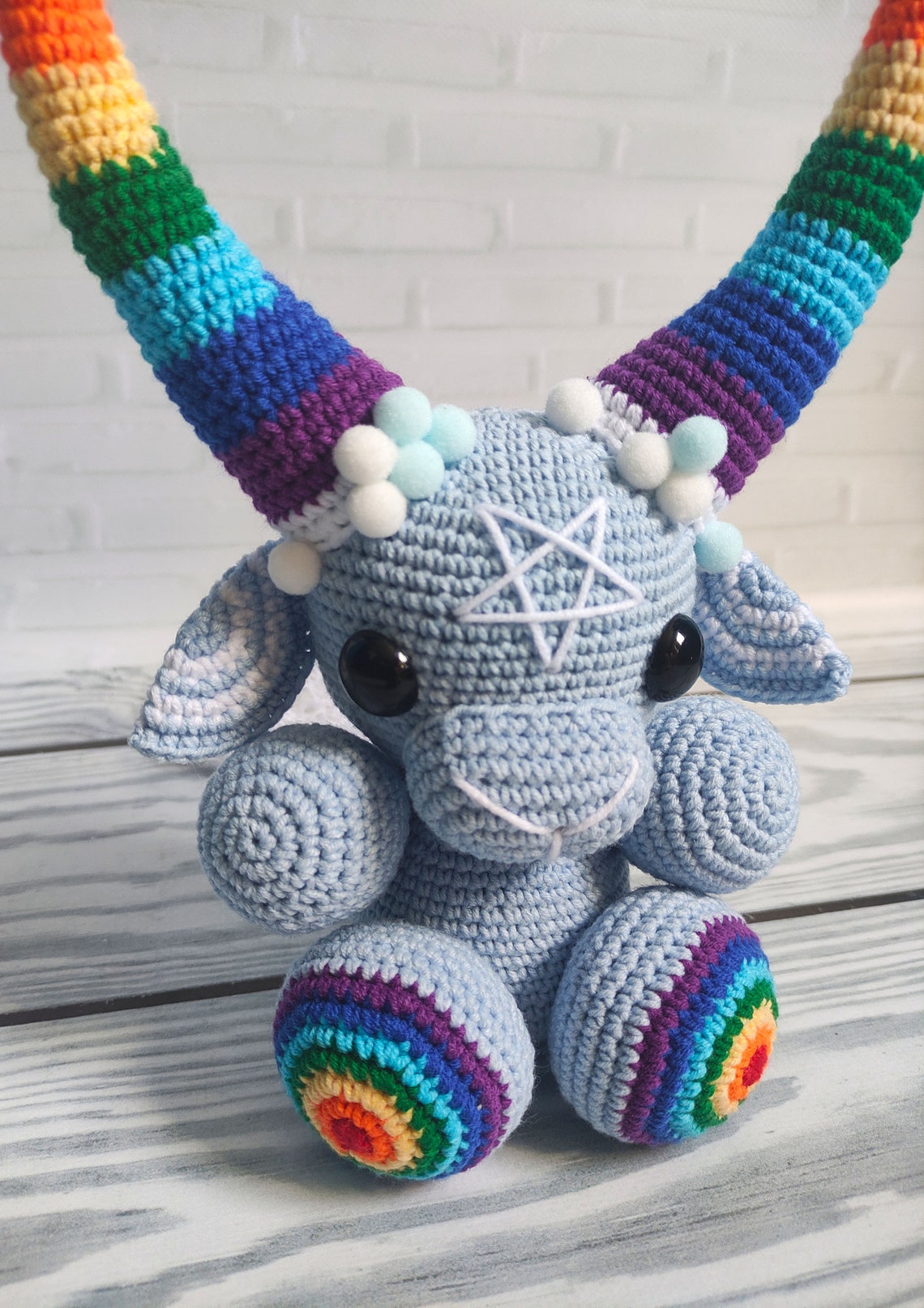 Baphomet Plush Baphomet Rainbow Baphomet Occult Satanic - Etsy