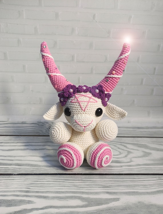 Baphomet Plush Baphomet Creepy Amigurumi Gothic Toy Occult | Etsy