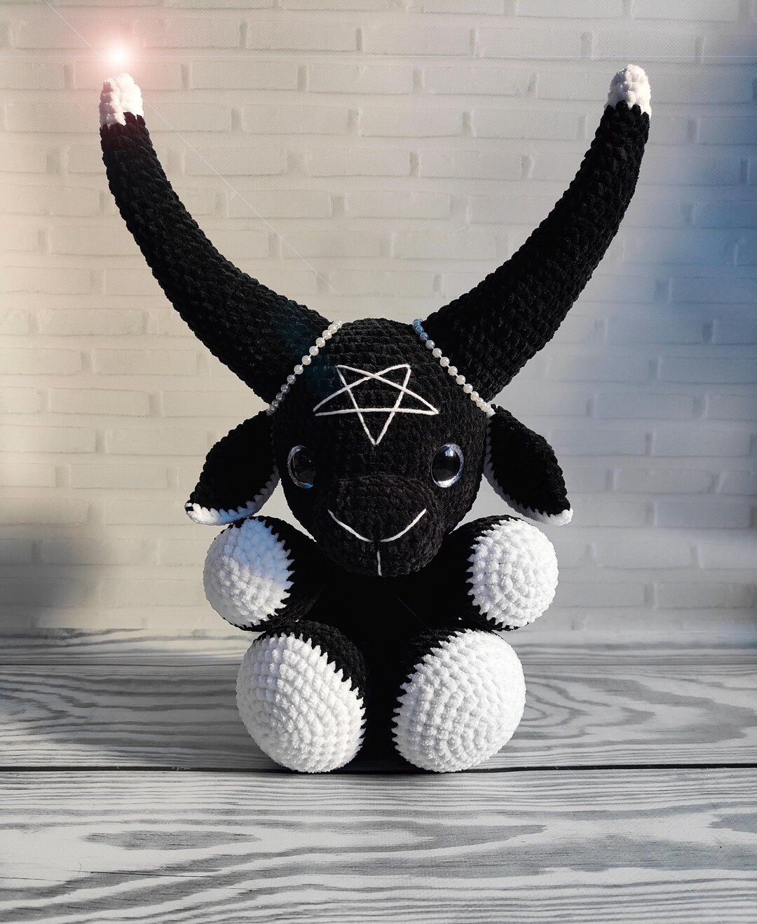 Baphomet, Plush Baphomet, Gothic Toy, Pentagram, Creepy Amigurumi - Etsy