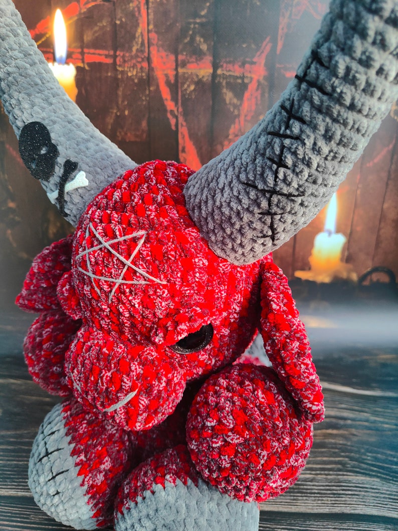 Baphomet, Crocher Plush Baphomet, Satanic, Occult Decor - Etsy
