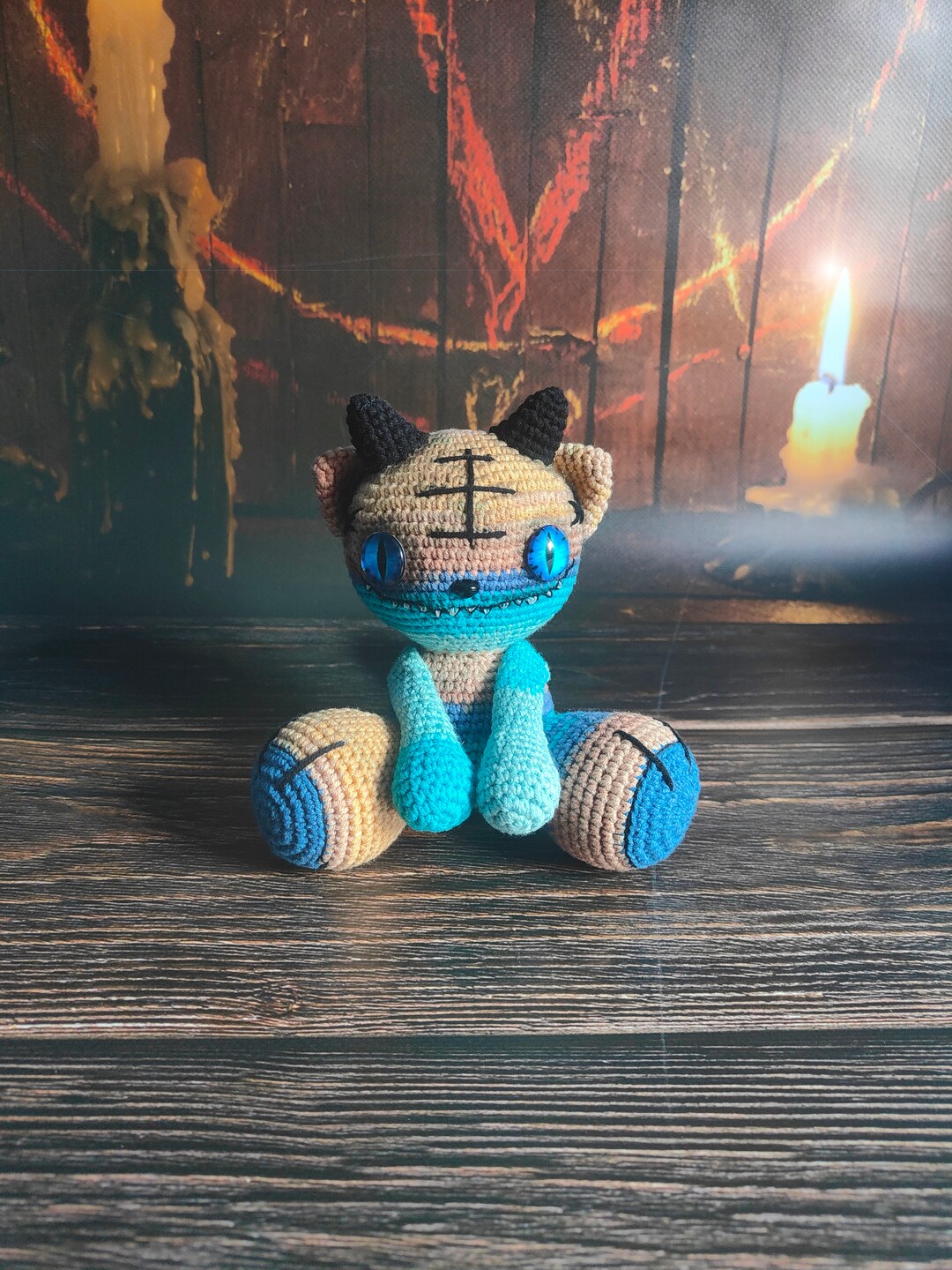 Creepy Cat, Evil Cat, Zombee Toy, Crochet Plushie - Etsy