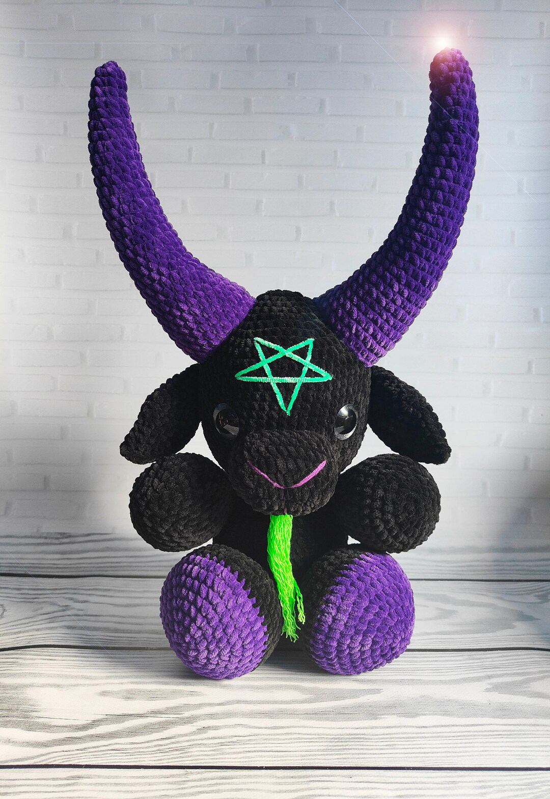 Baphomet, Plush Baphomet, Occult Toy, Pentagram - Etsy