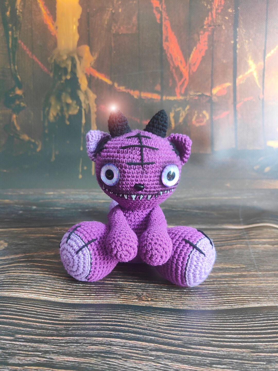 Zombie Cat, Cat Plush, Gothic Toy, Crochet Cat Toy - Etsy