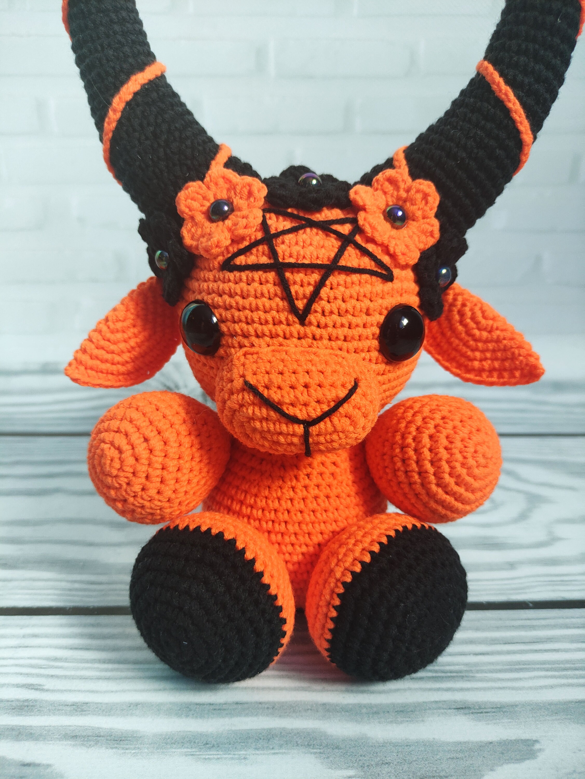 Baphomet Plush Baphomet Gothic Pentagram Occult Decor - Etsy
