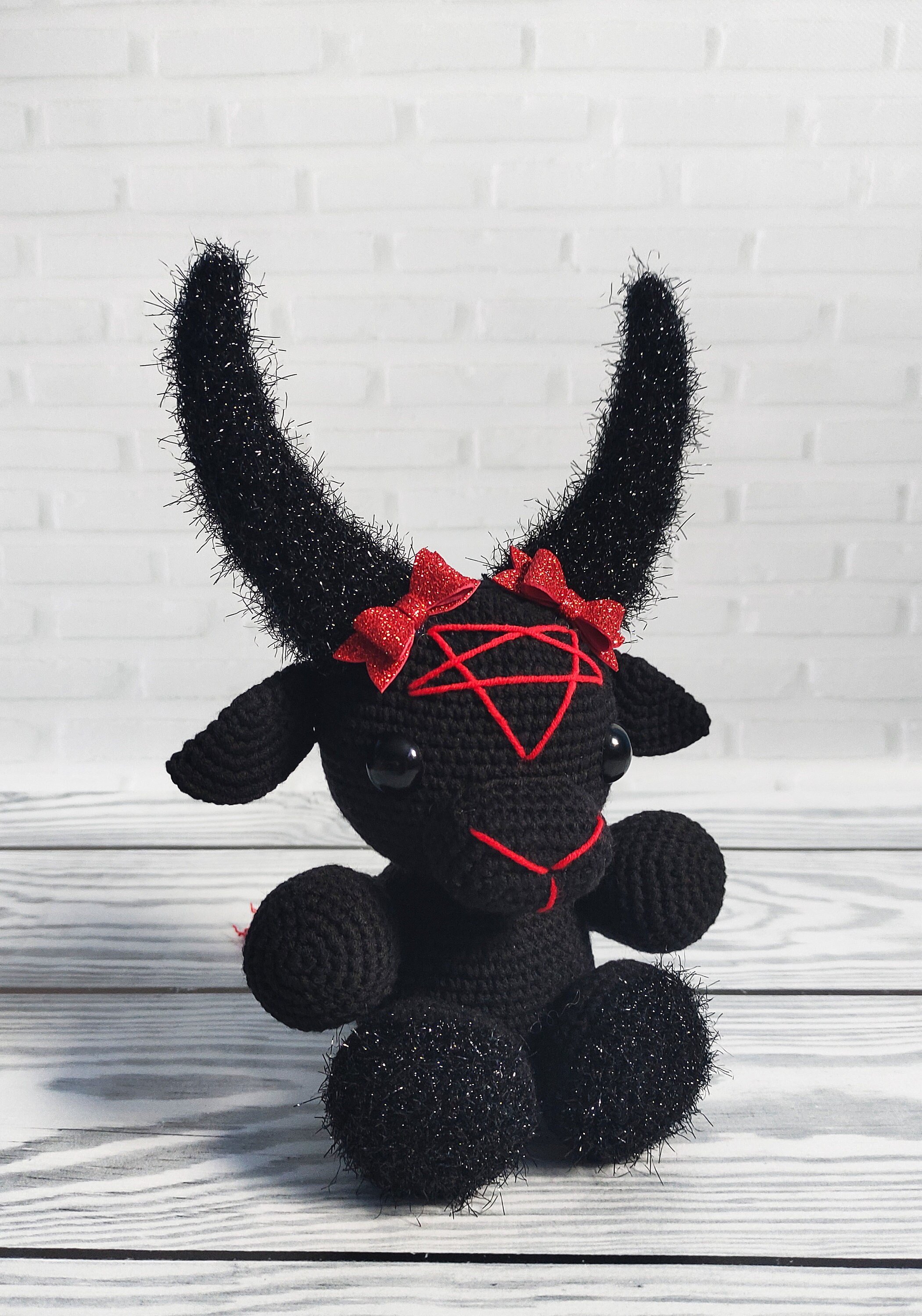 Baphomet Baphomet Plush Gothic Occult Decor Pentagram - Etsy