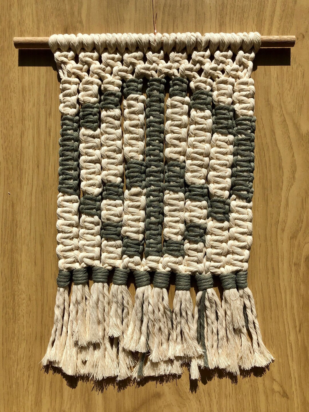 Sage Macramé Peace Sign Wall Hanging, Modern Boho Decor - Etsy