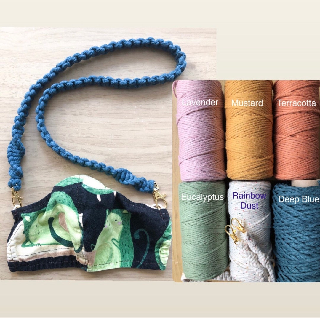 Macramé Face Mask Strap With Swivel Clasps to Attach to Any Mask Face ...