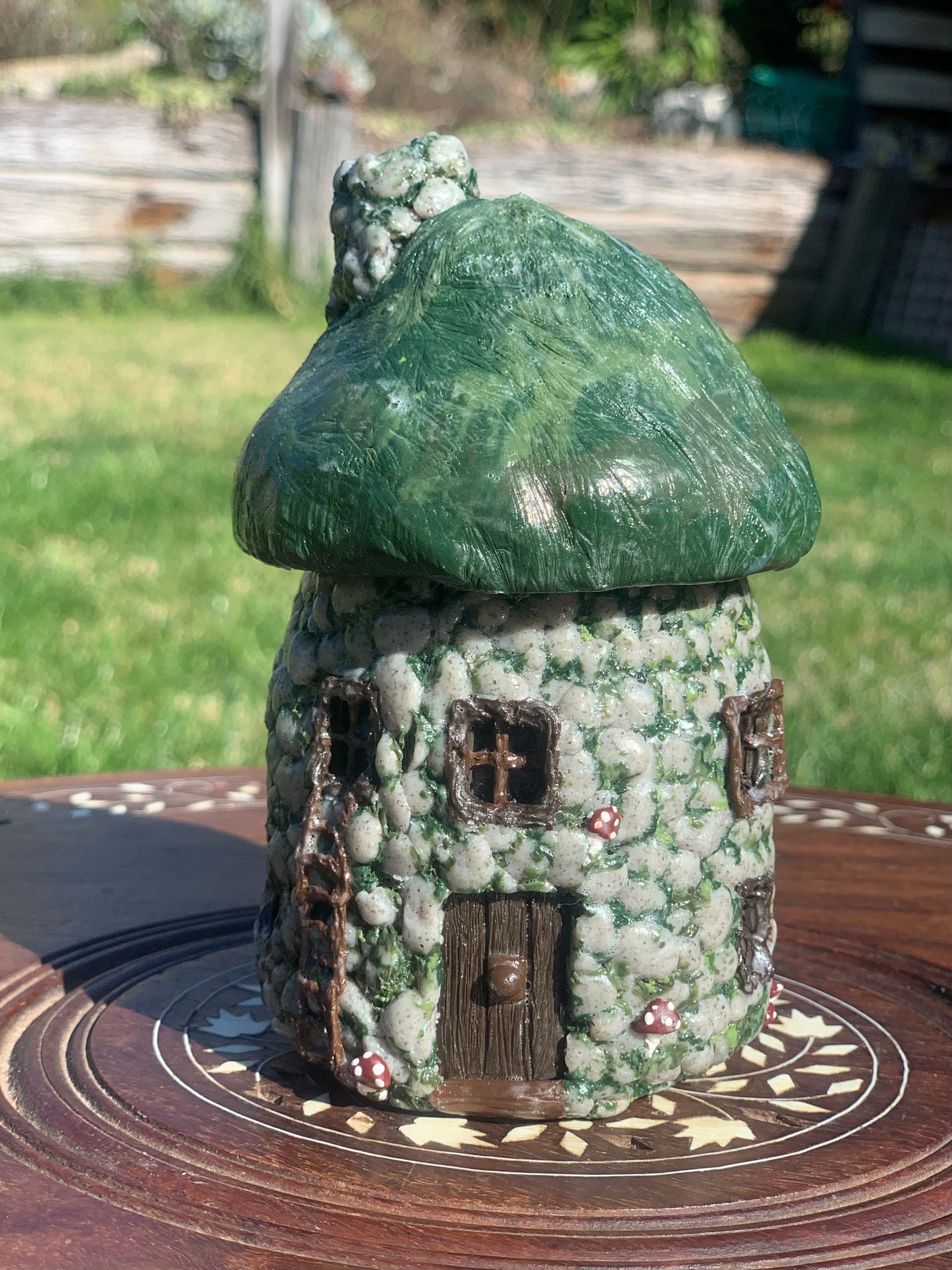 Polymer Clay Fairy House Cottage, Miniature Sculpture, Fairy Ornaments ...