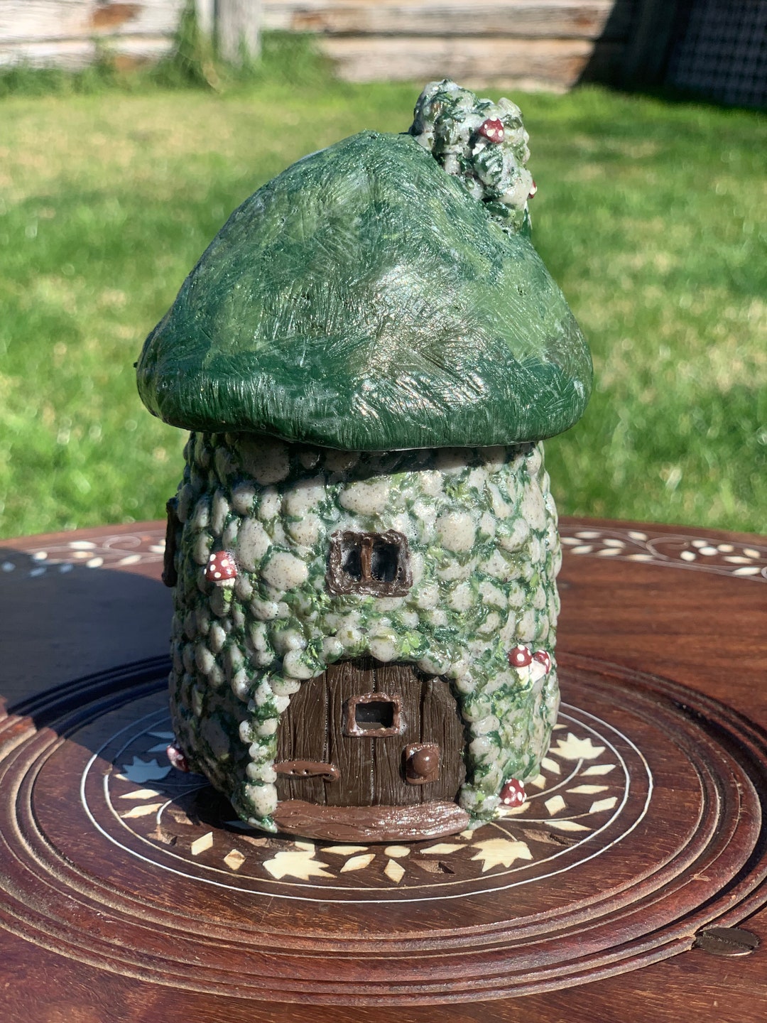 Polymer Clay Fairy House Cottage, Miniature Sculpture, Fairy Ornaments ...