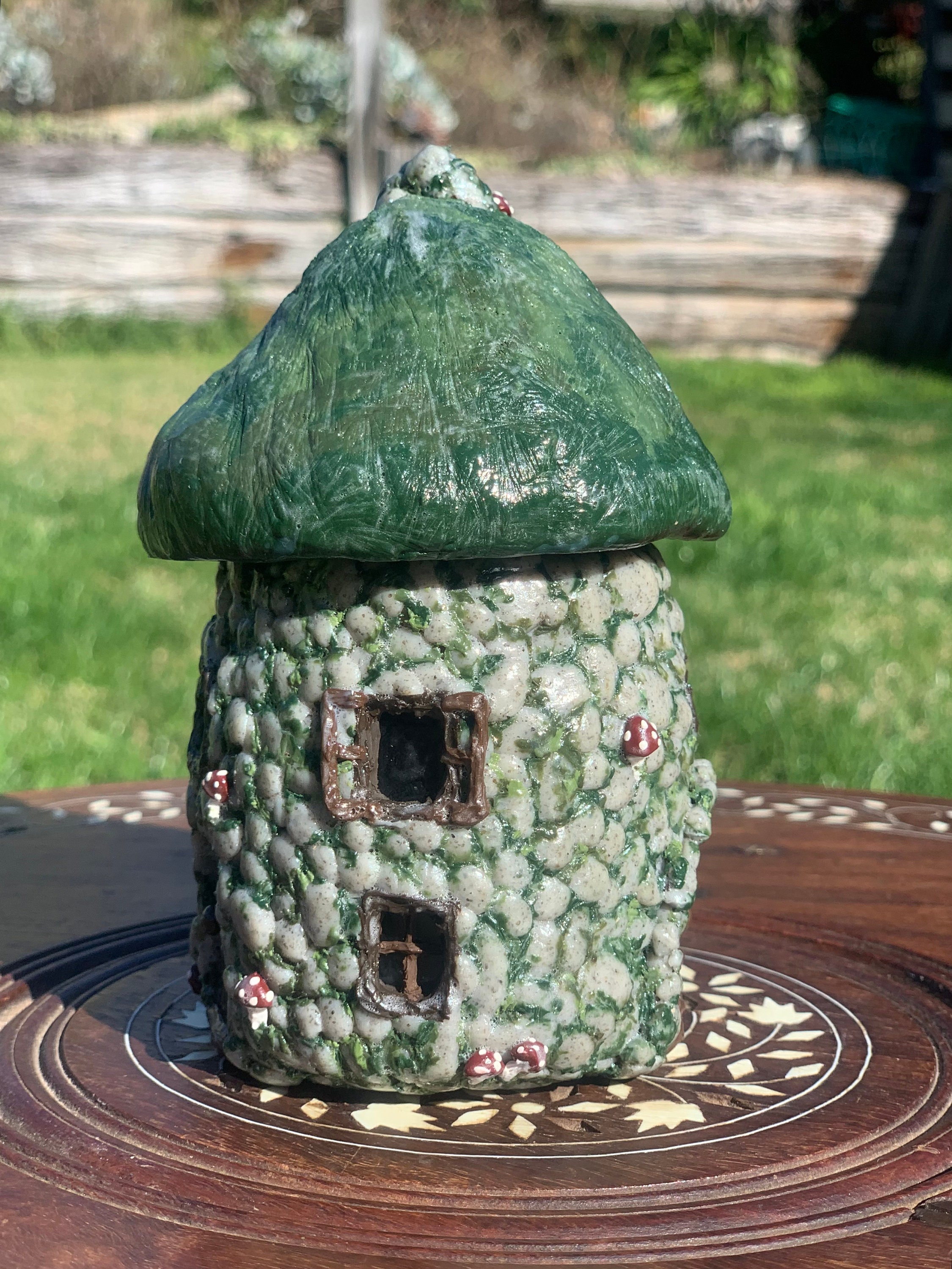 Polymer Clay Fairy House Cottage, Miniature Sculpture, Fairy Ornaments ...