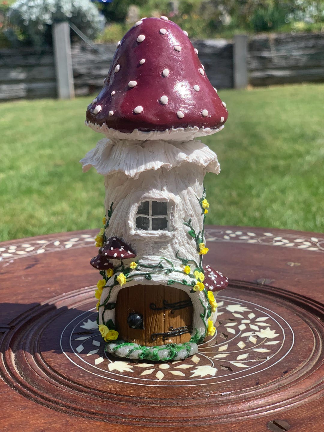 Polymer Clay Mushroom Fairy House, Fairy Mushroom House, Miniature Clay ...