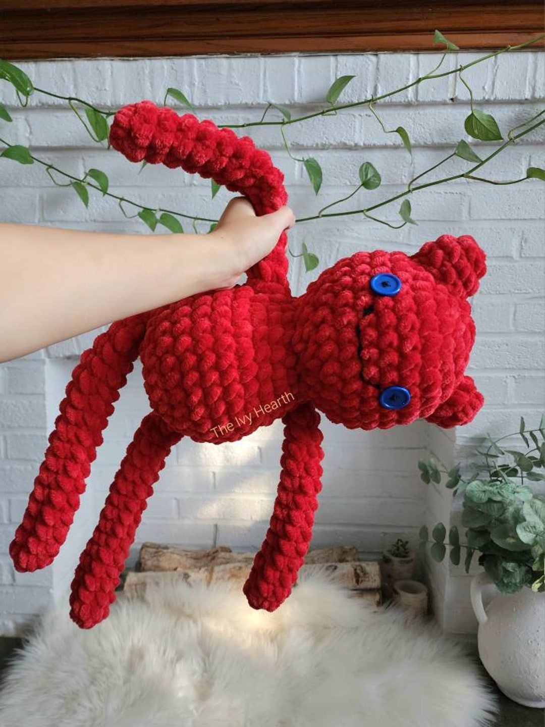 Large Red Hambo Plush | Crochet Hambo Adventure Toy| Cartoon ...