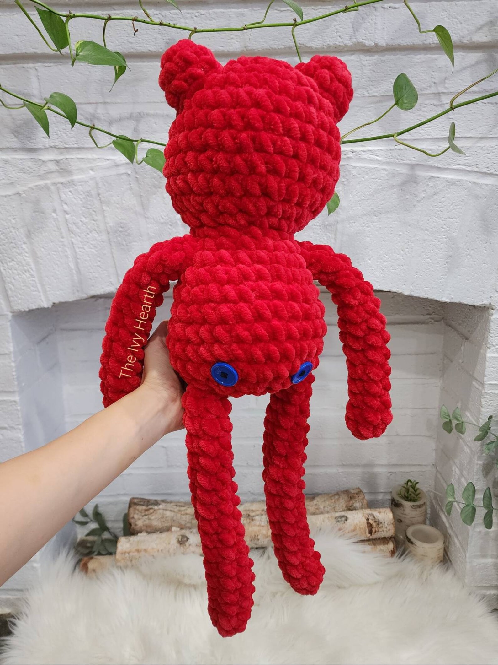 Large Red Hambo Plush Crochet Hambo Adventure Toy Cartoon - Etsy