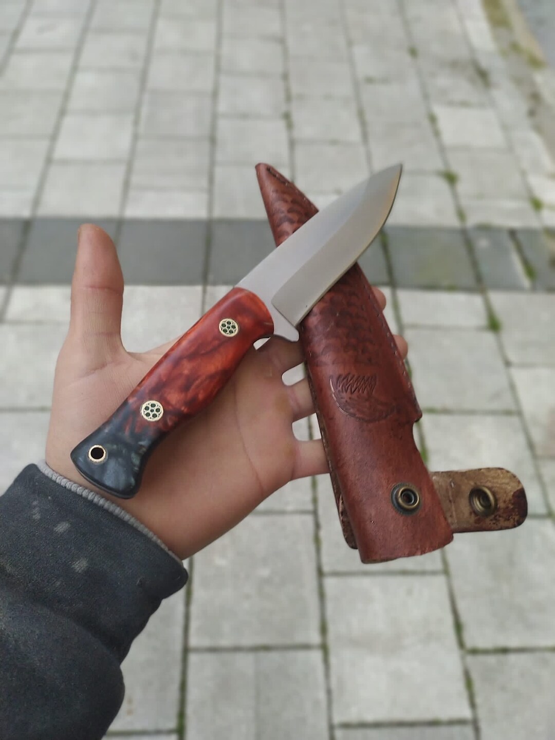 Camping Knife Custom Handmade Handcrafted Hunting Bushcraft Unique ...