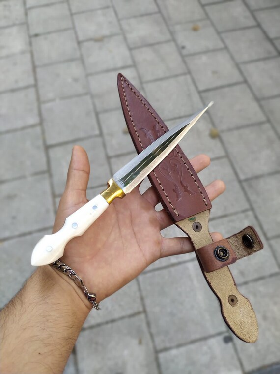 Double Edged Custom Dagger Handcrafted Deer Antler Handle - Etsy