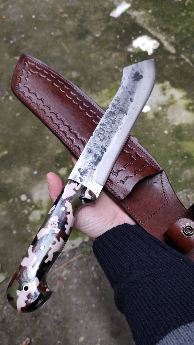 Custom Handcrafted Machete Hand Forged 5160 Spring Steel with | Etsy