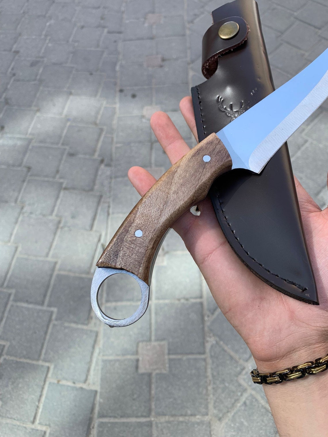 Belt Knife Camping Knife Custom Handmade Handcrafted Hunting - Etsy