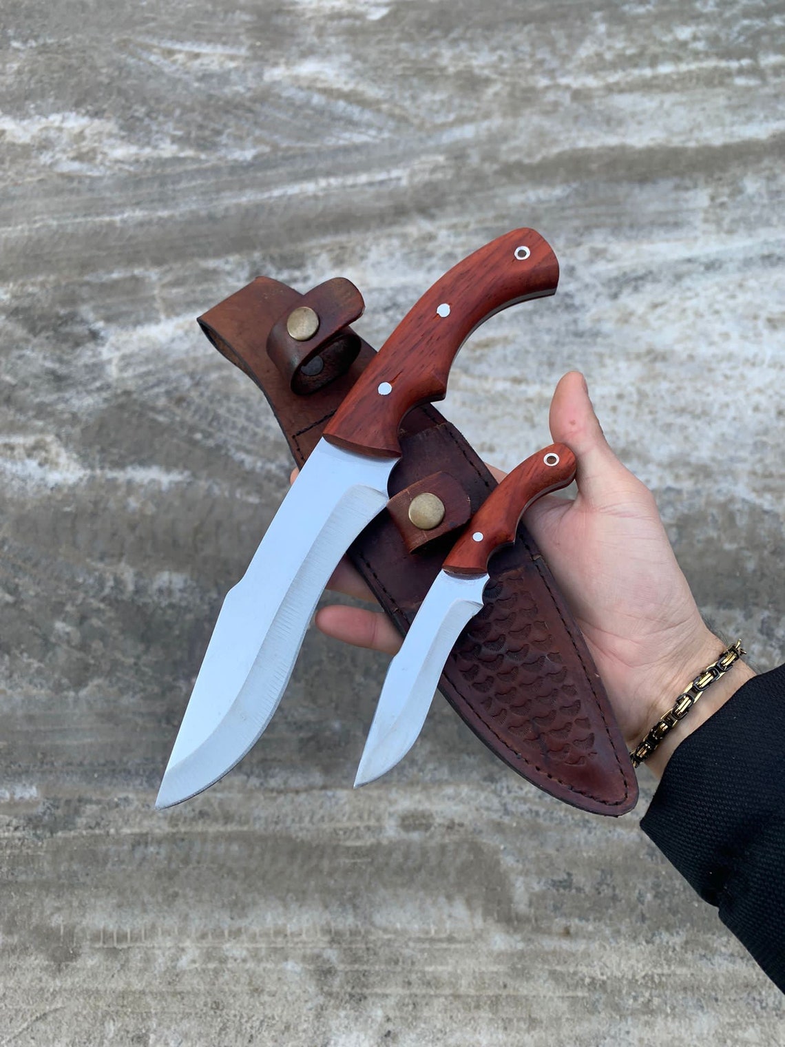 Two in One Handmade Custom Hunting Knife 4116 German Stainless - Etsy