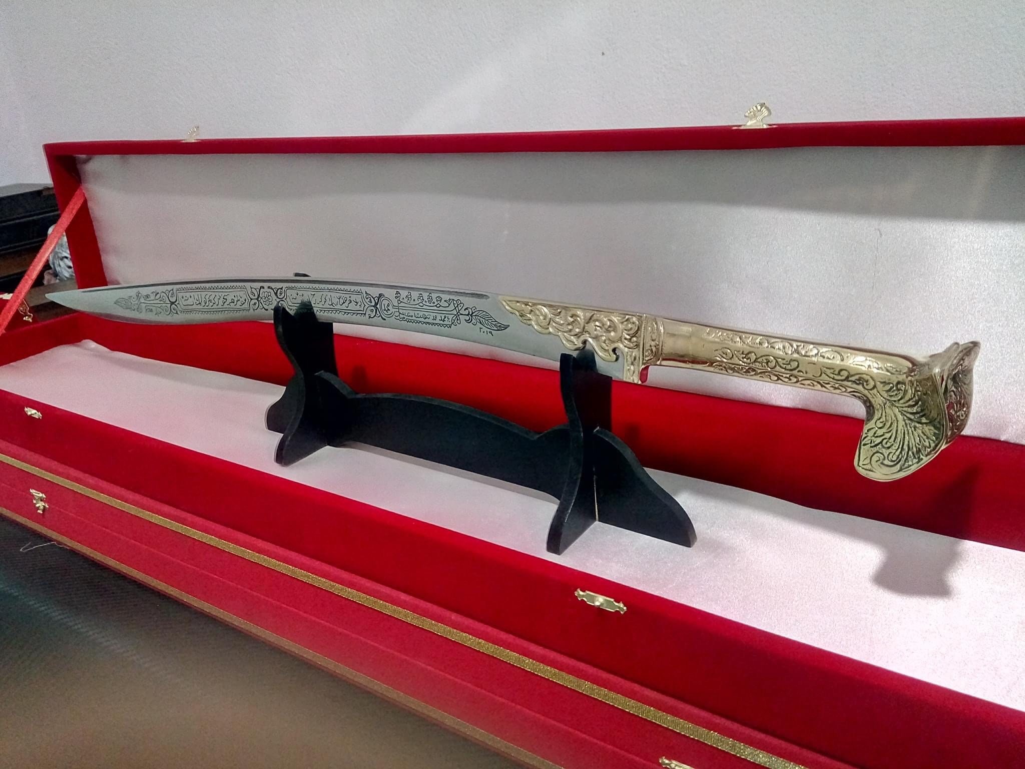 Handmade Ottoman Yataghan Sword: Stainless Steel Display Scimitar - Etsy