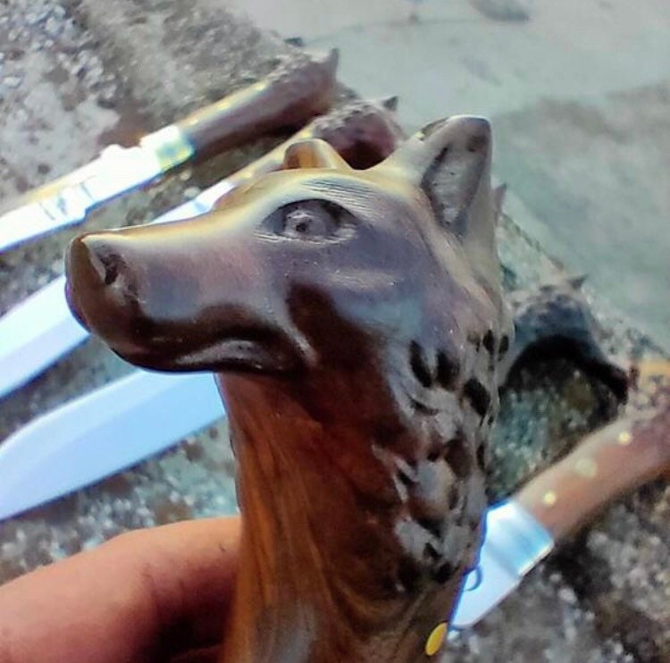 Ertugrul Sword Wolf Head Handle 4116 German Stainless Steel - Etsy