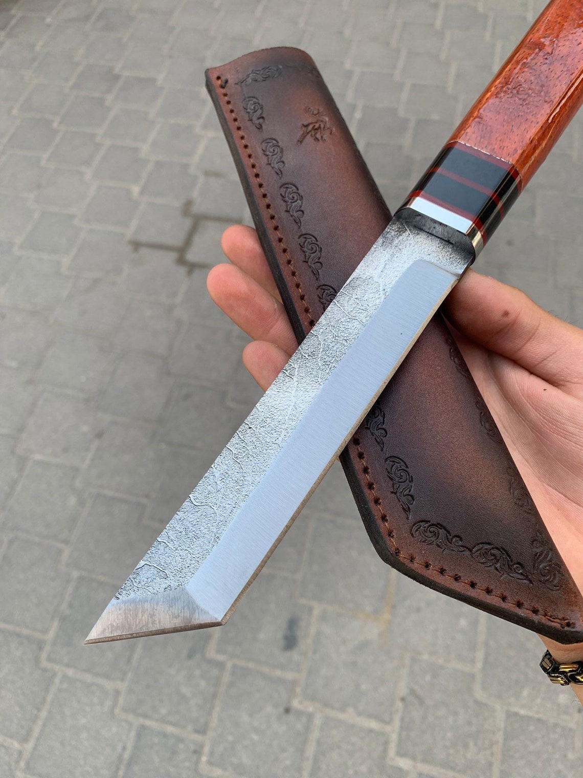 Handcrafted Japanese Tanto Knife Handforged Spring Steel - Etsy