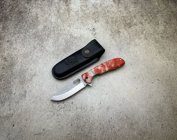 Handmade Pocket Knife Epoxy Handle Birthday Gift Folding Knife ...