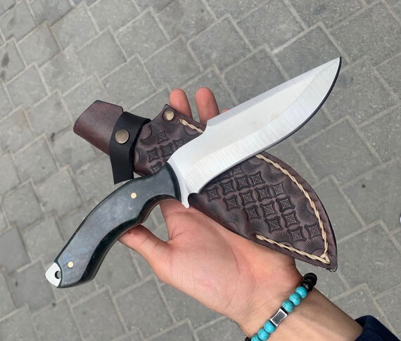 Full Tang Colorful Handcrafted Custom Hunting Knife with | Etsy