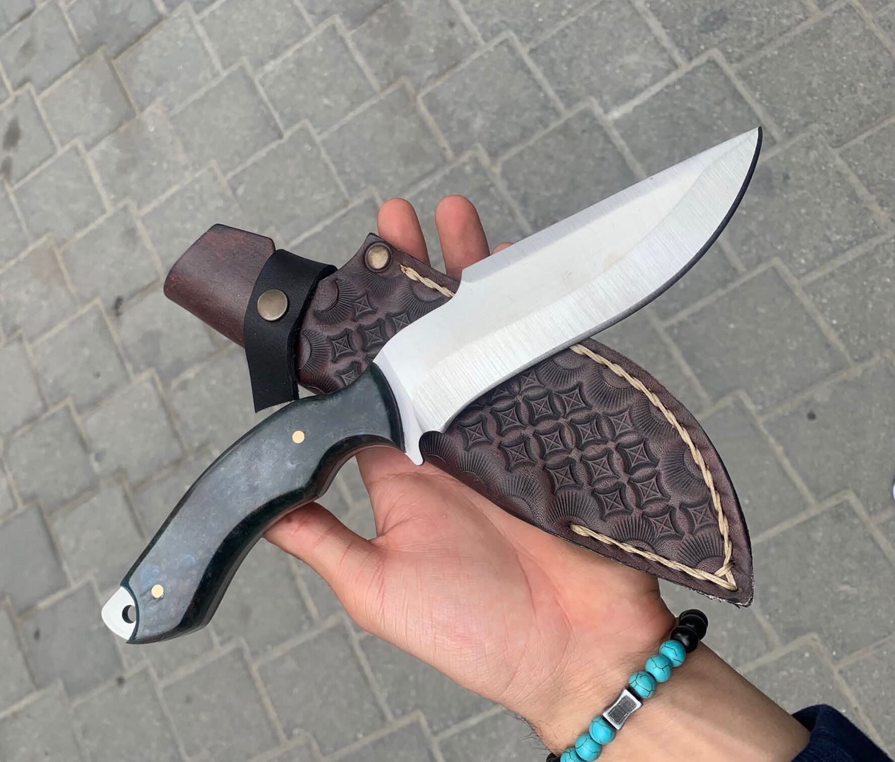 Full Tang Colorful Handcrafted Custom Hunting Knife with | Etsy