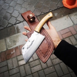 Handcrafted Serbian Chef's Knife Almazan Cleaver,mothers Day Gift ...
