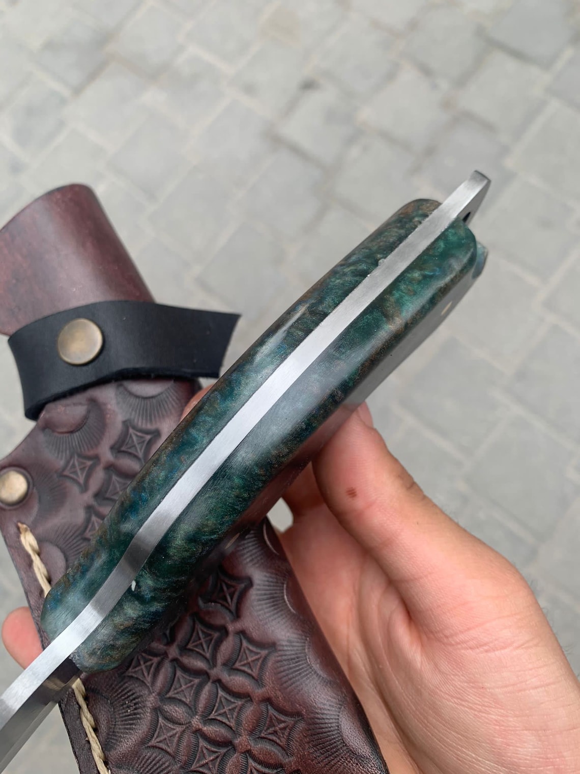 Full Tang Colorful Handcrafted Custom Hunting Knife with | Etsy