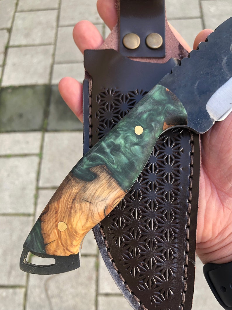Handmade Custom Hunting Knife Hand-forged Carbon Steel Epoxy & - Etsy