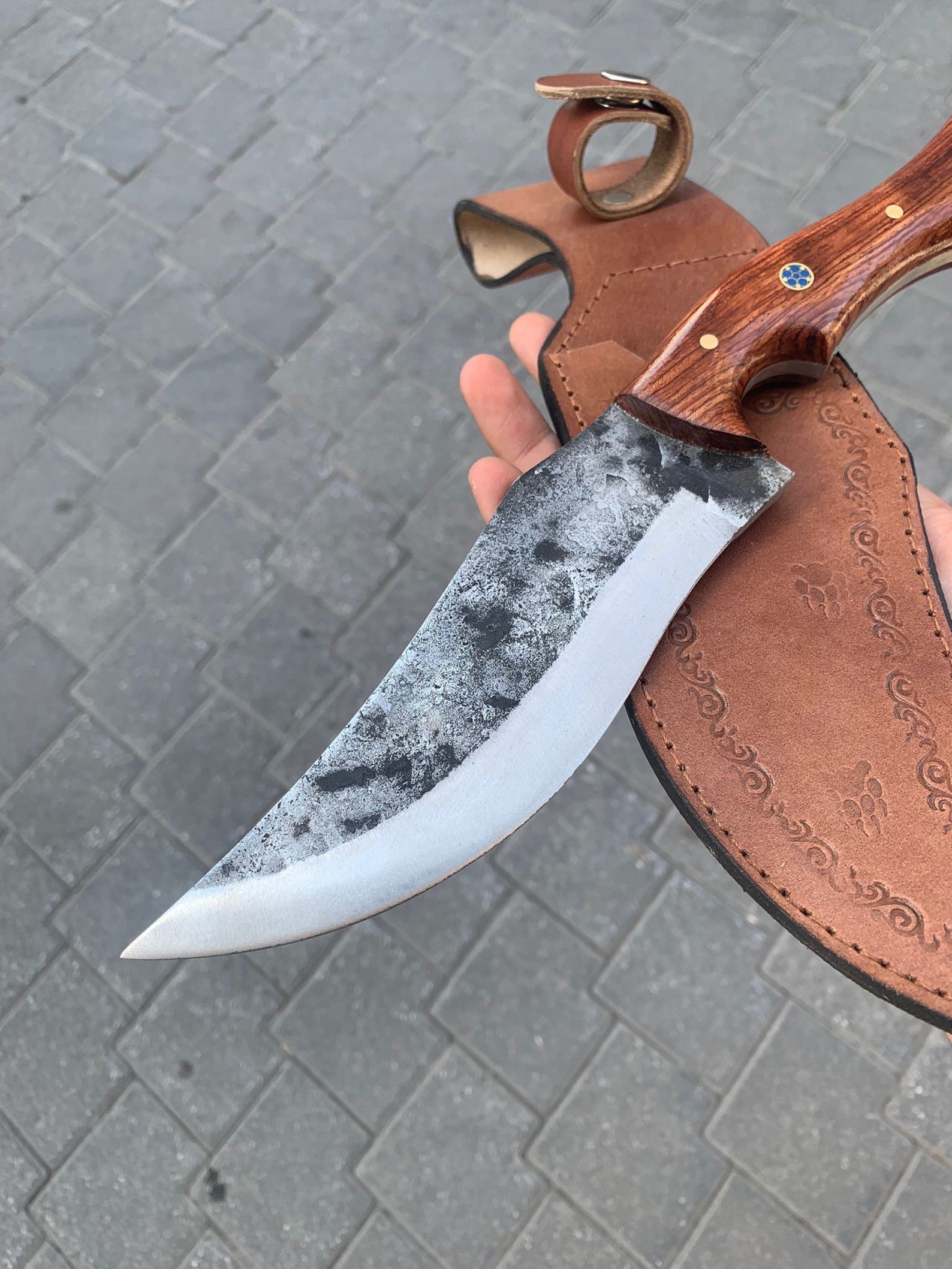 Camping Knife Custom Handmade Handcrafted Hunting Knife Walnut - Etsy