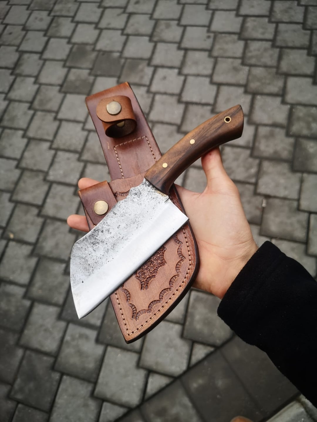 Handcrafted Serbian Chef's Knife Almazan Cleaver,mothers Day Gift ...
