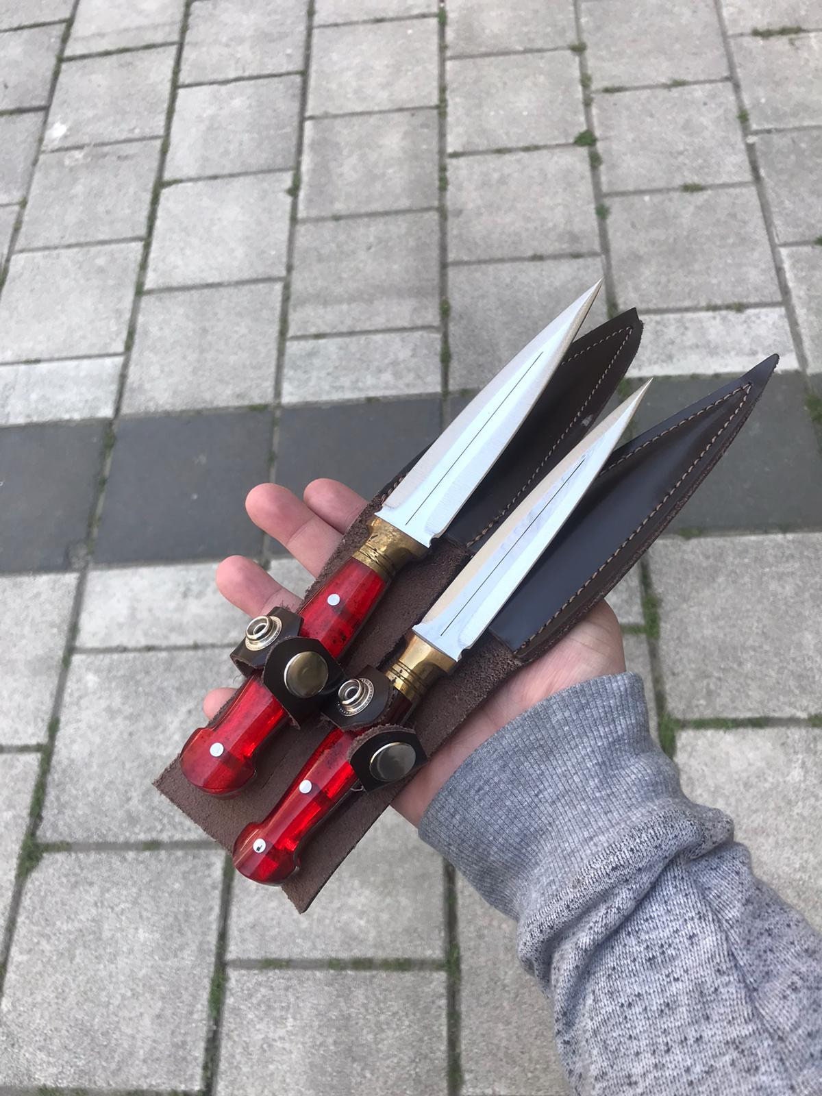 Double Edged Dagger Knife Forged Custom Handmade Hand Forged - Etsy