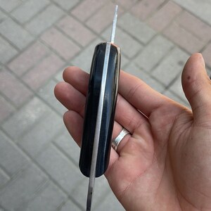 Handcrafted Custom Made Swing Blade Dagger Mica Handle With Leather ...