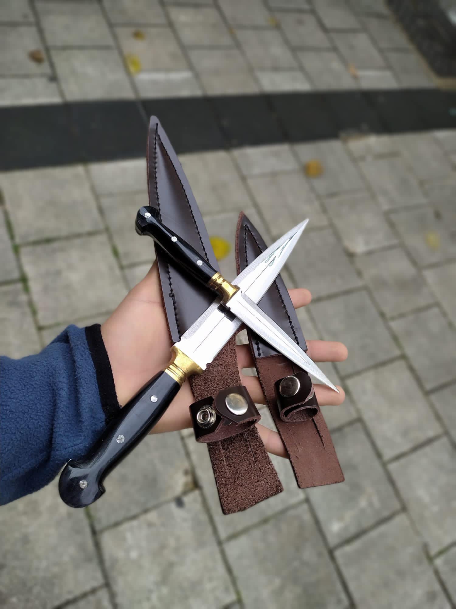 Double Edged Dagger Knife Forged Custom Handmade Hand Forged Custom ...