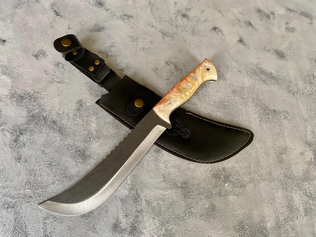 Handmade Ultra Sharp Machete: Epoxy Resin Handle, Personalized ...