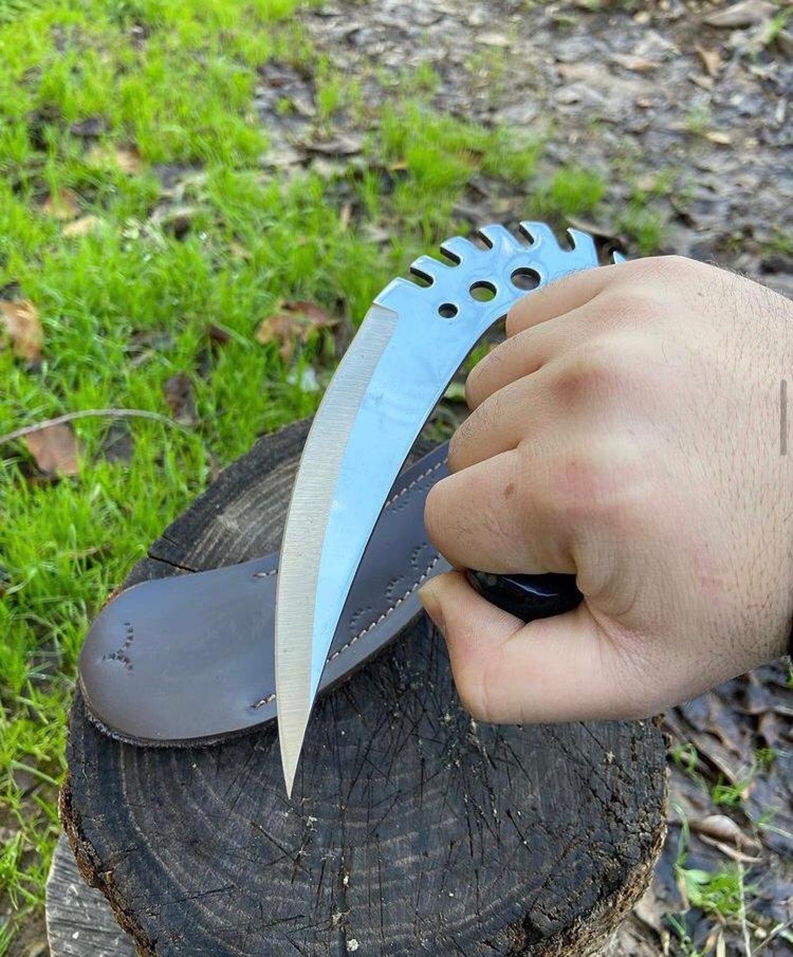 Handcrafted Custom Made Swing Blade Dagger Mica Handle With - Etsy