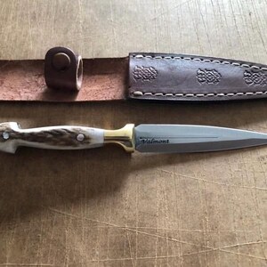 Double Edged Dagger, Deer Antler Handle, Personalized Dagger,real ...
