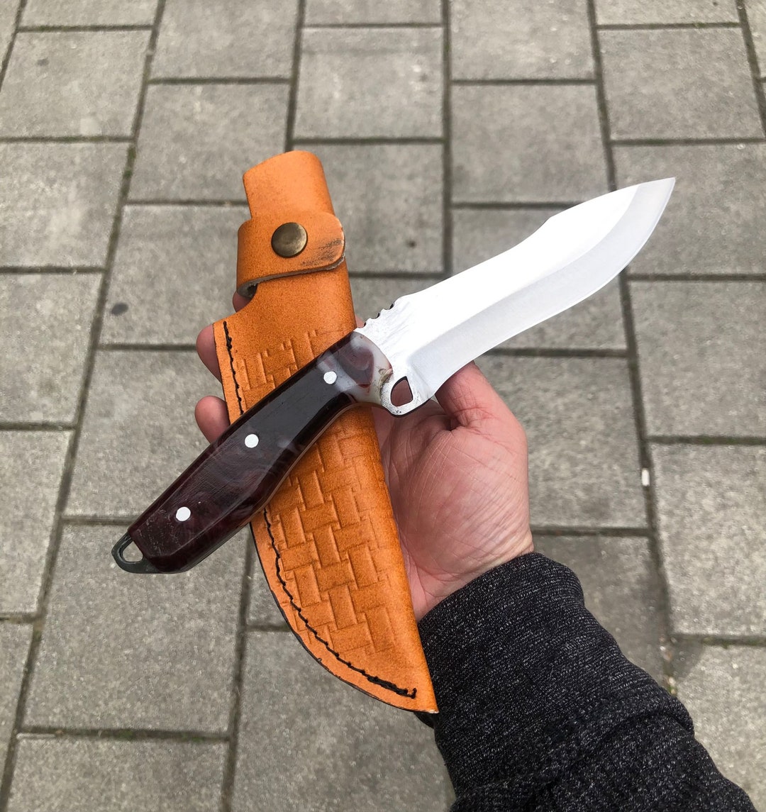 Personalized Hunting Knife, Epoxy Handle, Custom Engraved Knife, Name ...
