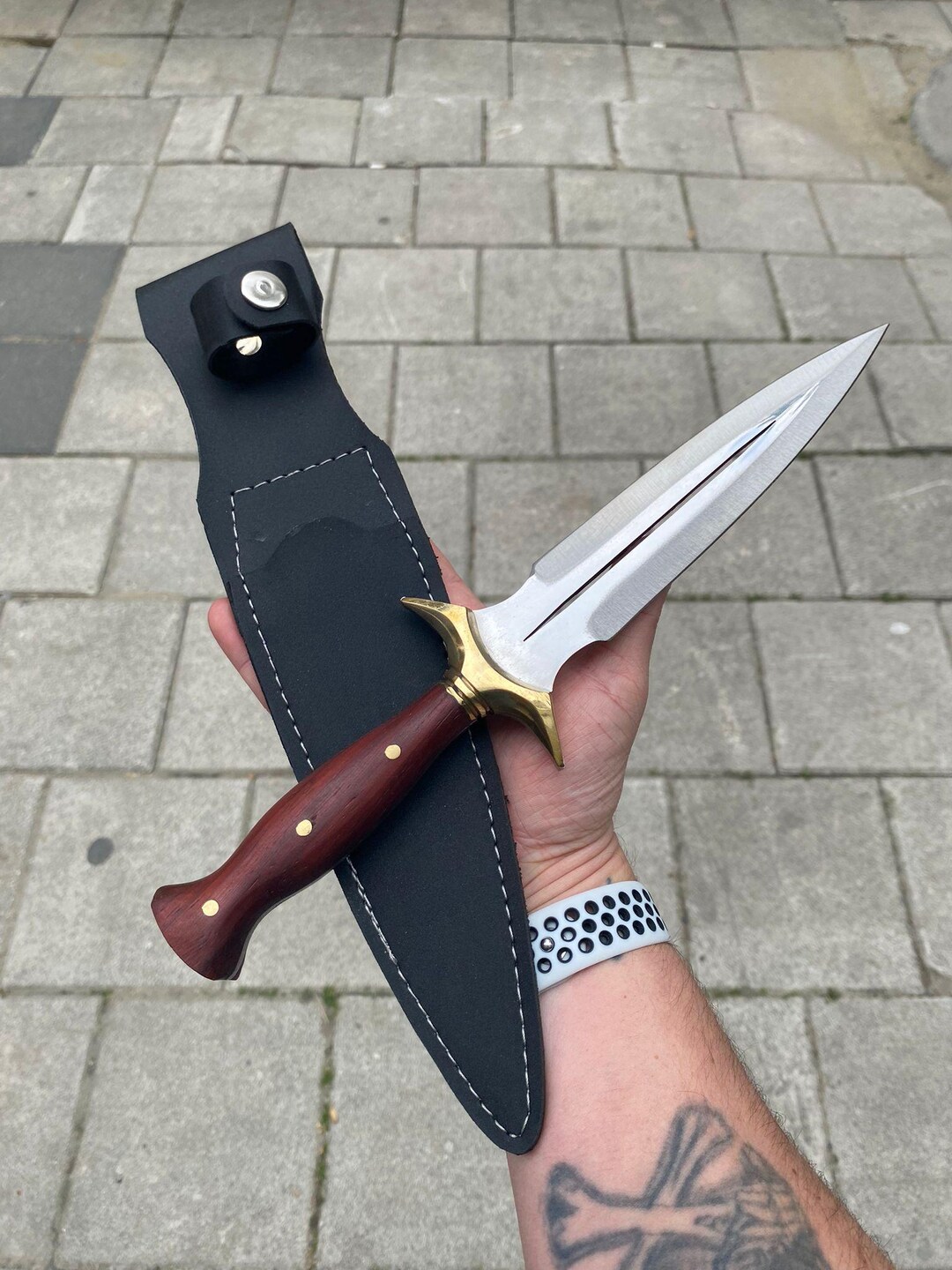 Medieval Dagger With Leather Sheath Vintage Style Collectible Knife for ...