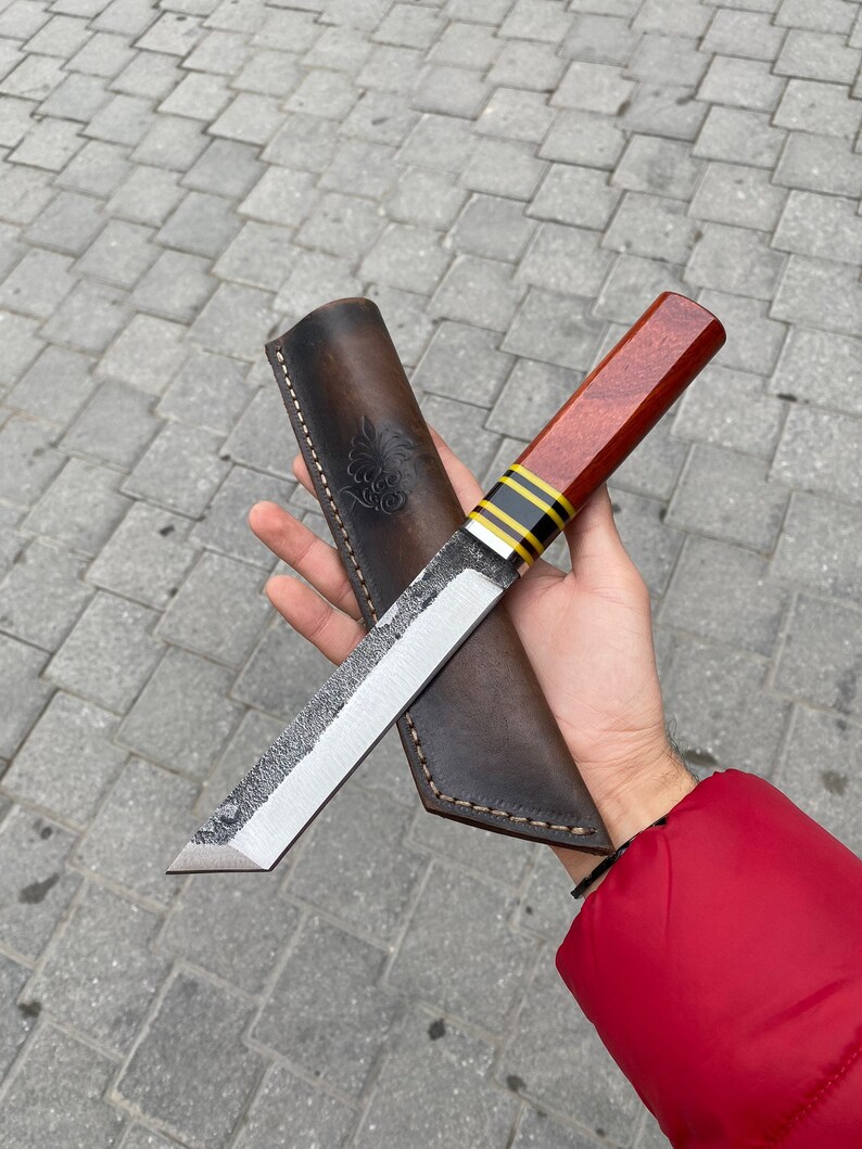 Handcrafted Japanese Tanto Knife Handforged Spring Steel - Etsy